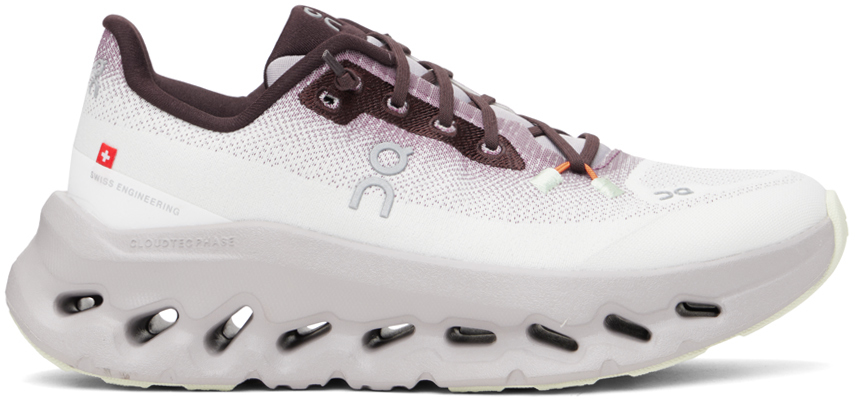 On: White & Burgundy Cloudtilt Sneakers | SSENSE UK