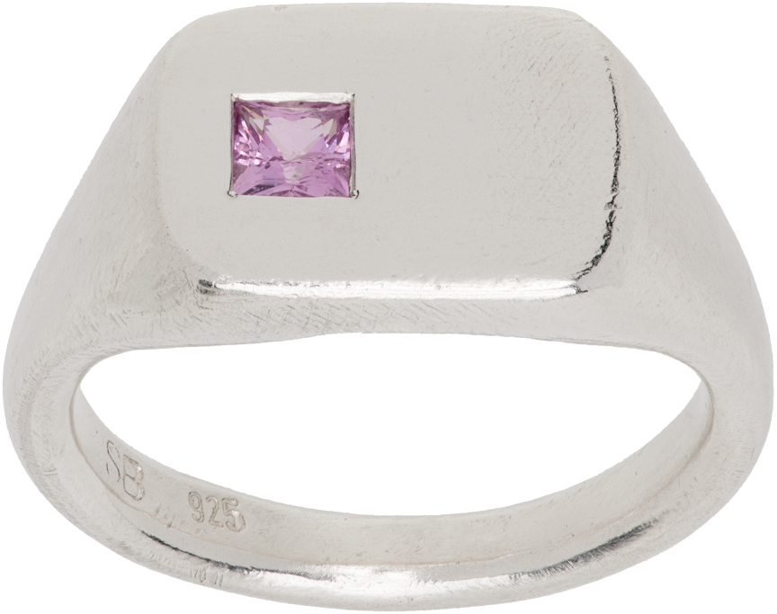 Seb Brown: Silver Slim Tablet Ring | SSENSE