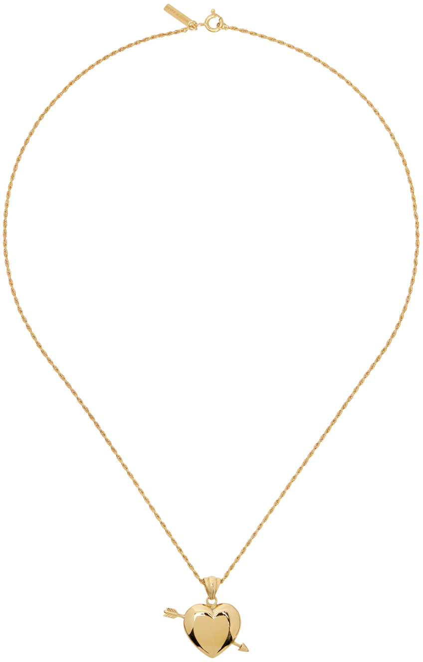 Gold Cupid Necklace by Ernest W. Baker on Sale