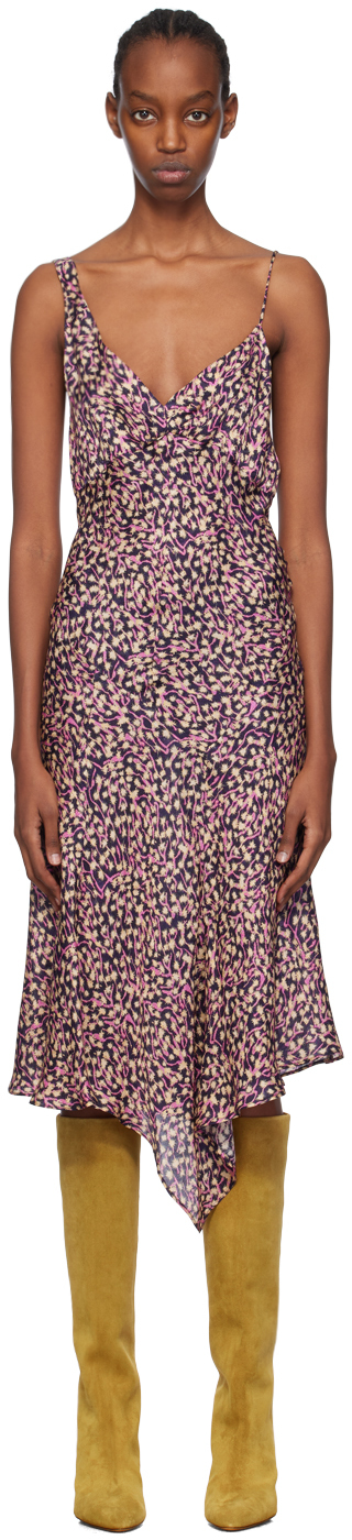 Purple Lucia Midi Dress by Isabel Marant on Sale