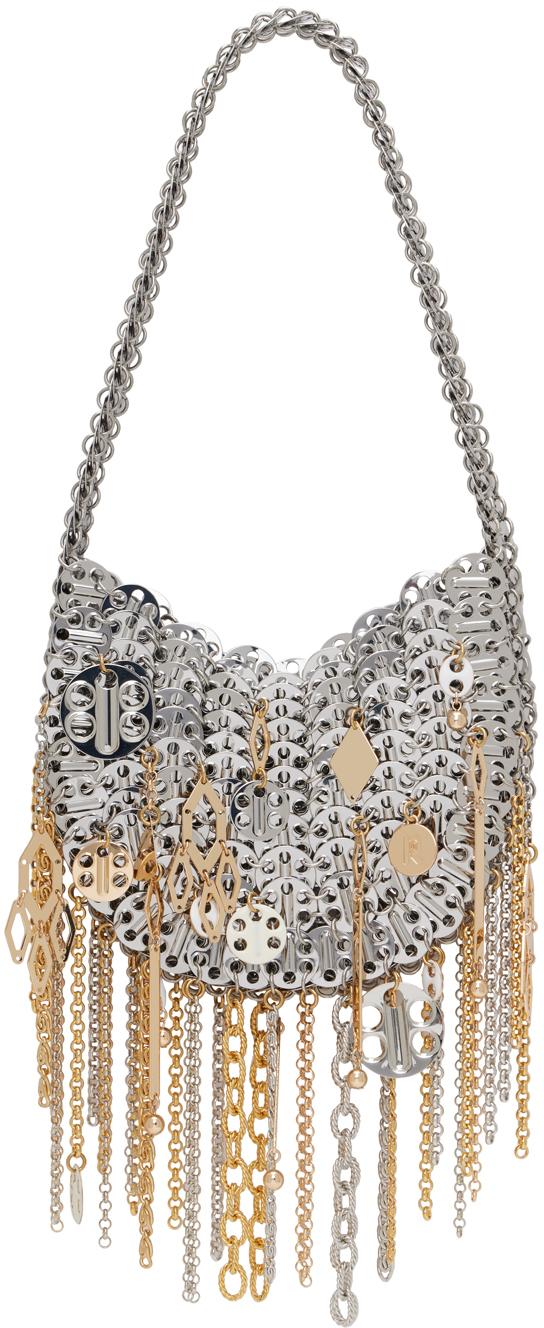 Silver & Gold Iconic 1969 Moon Bag by Rabanne on Sale