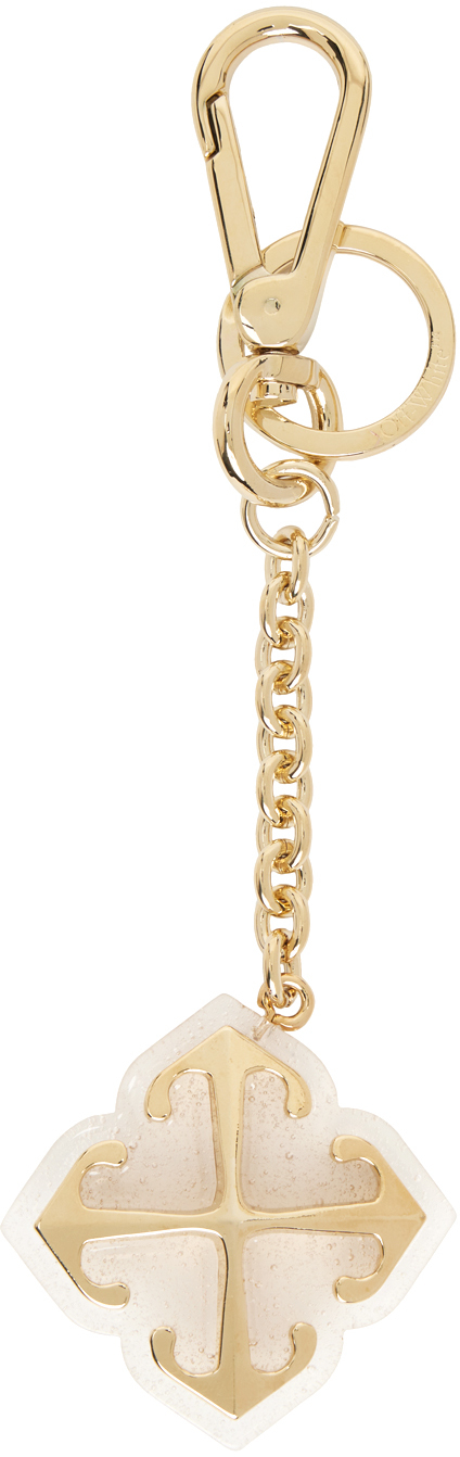 Gold Jitney Charm Keychain by Off-White on Sale