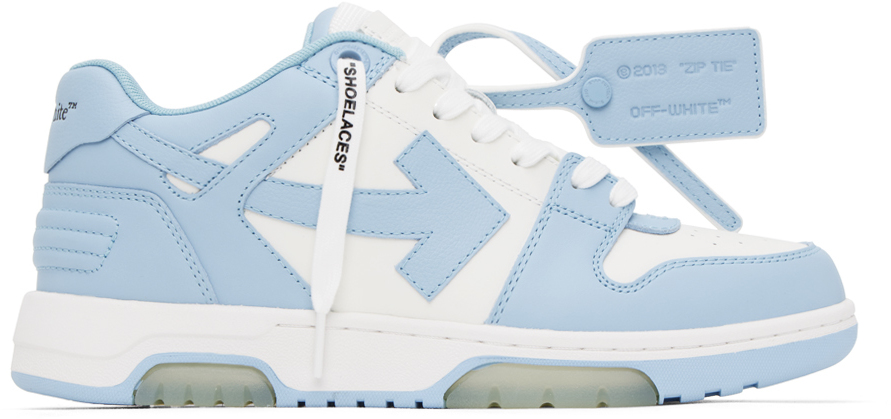 White & Blue Out Of Office Sneakers by Off-White on Sale