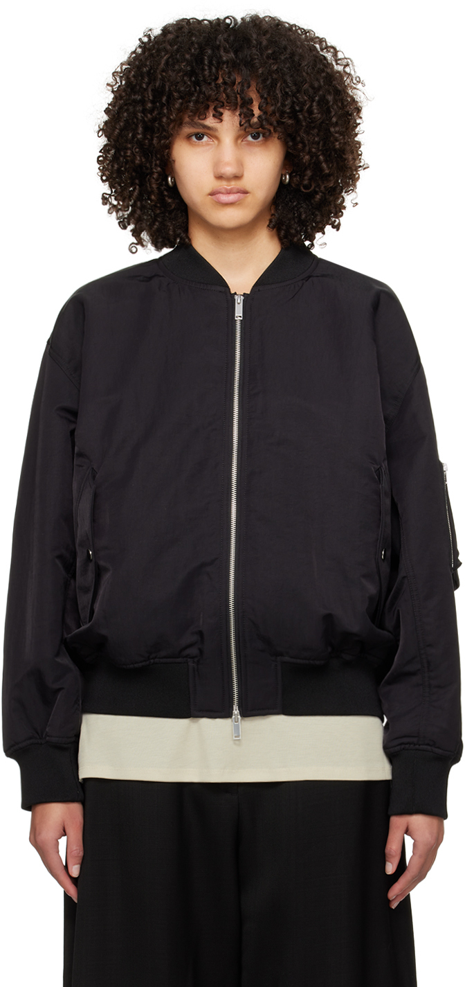 Studio Nicholson: Black Kora Bomber Jacket | SSENSE Canada