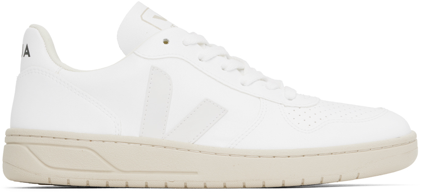 VEJA: White V-10 Sneakers | SSENSE UK