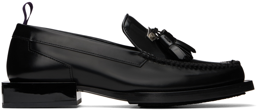 Black Rio Fringe Loafers by EYTYS on Sale