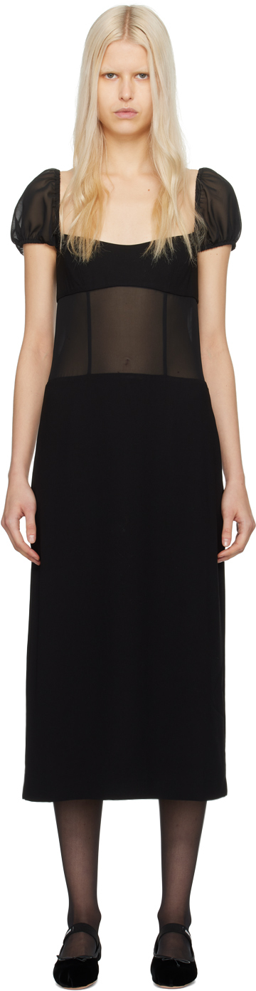 Black Venus Maxi Dress by Sandy Liang on Sale