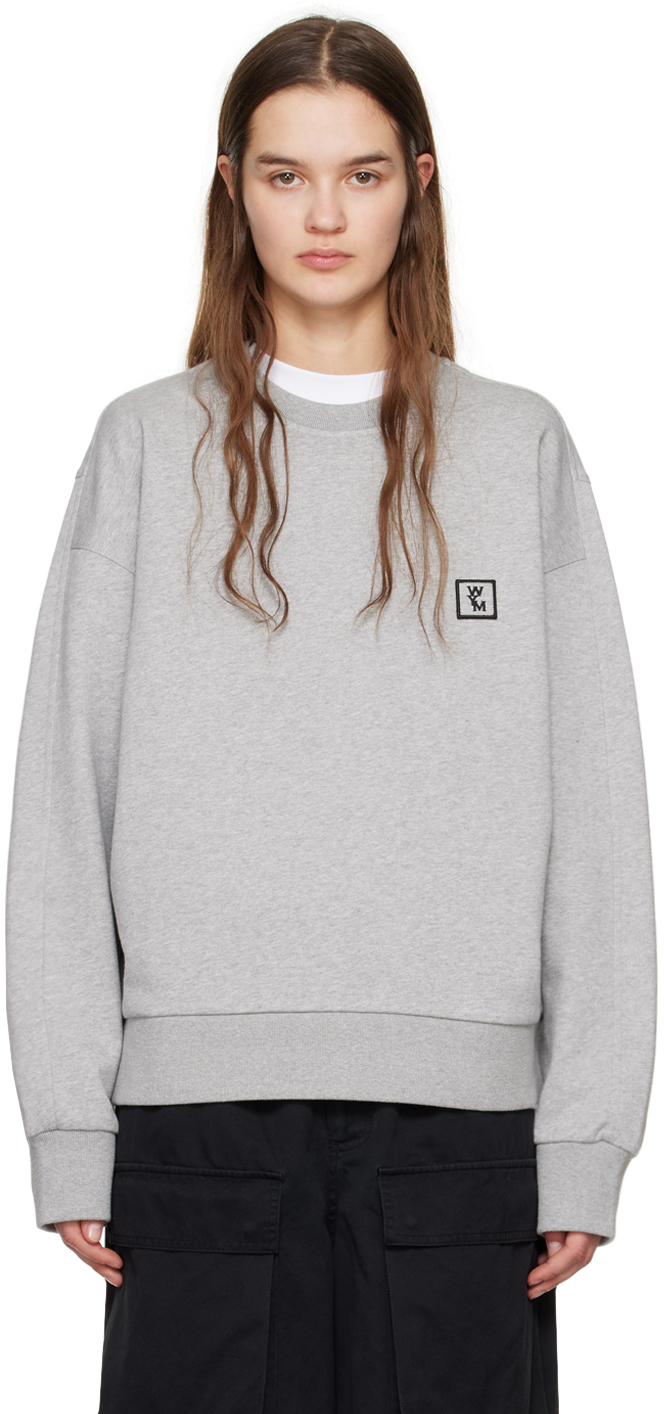 Gray Patch Sweatshirt by WOOYOUNGMI on Sale