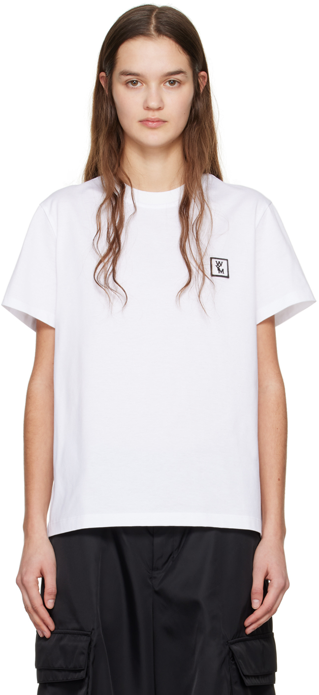 White Patch T-Shirt by WOOYOUNGMI on Sale