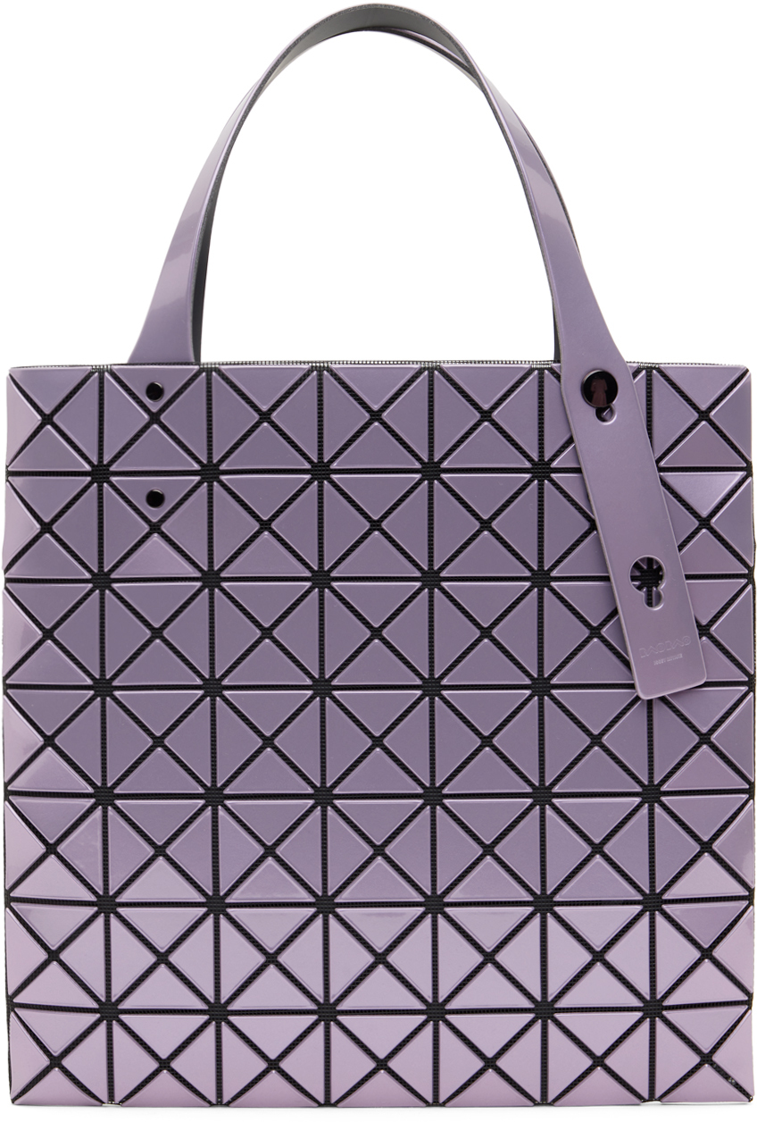 Purple Prism Metallic Tote by BAO BAO ISSEY MIYAKE on Sale