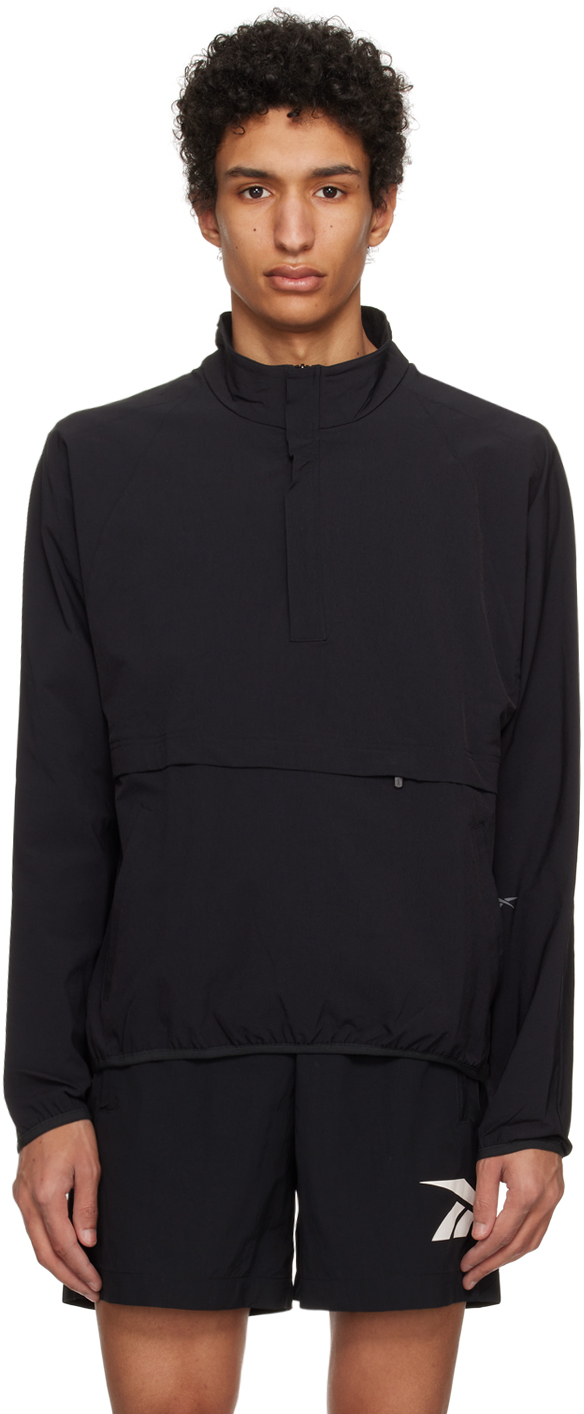 Black Storm Flap Jacket by Reebok Classics on Sale