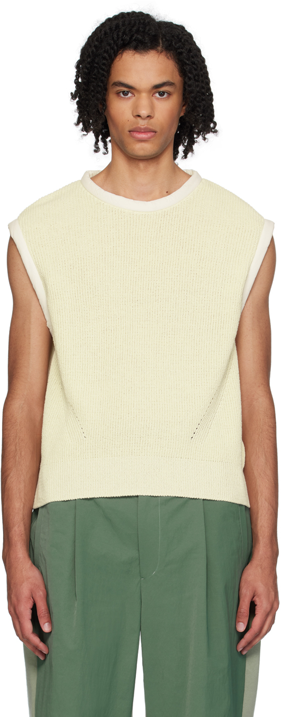 HGBB STUDIO: Yellow Piping Vest | SSENSE