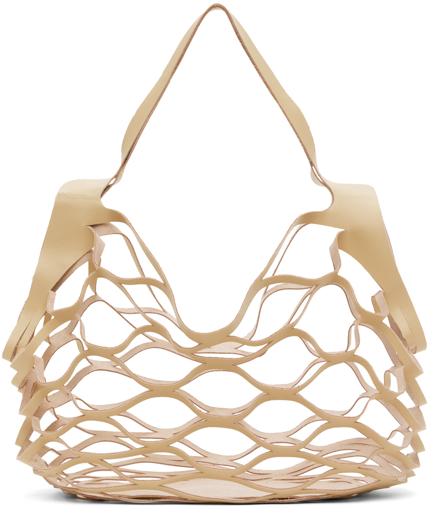 Beige Market Bag by Maryam Nassir Zadeh on Sale