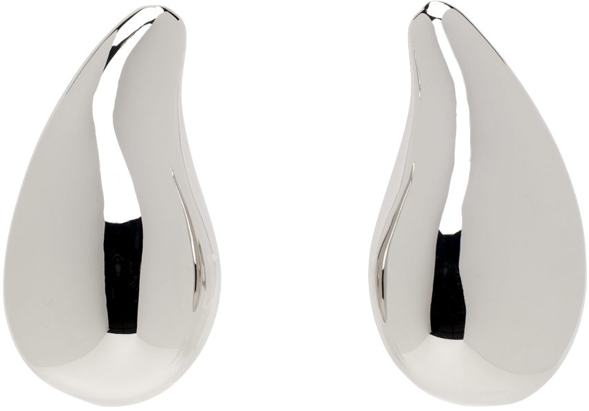 Silver Drop Metal Earrings by Courrèges on Sale