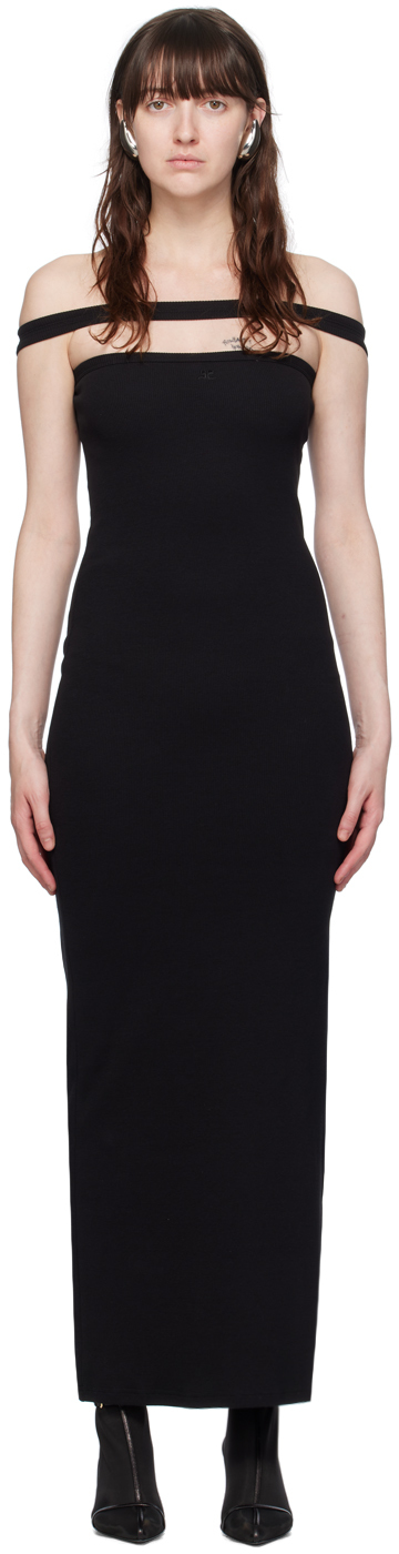 Black Hyperbole Maxi Dress by Courrèges on Sale