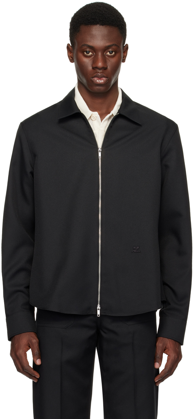 Black Zip Jacket by Courrèges on Sale