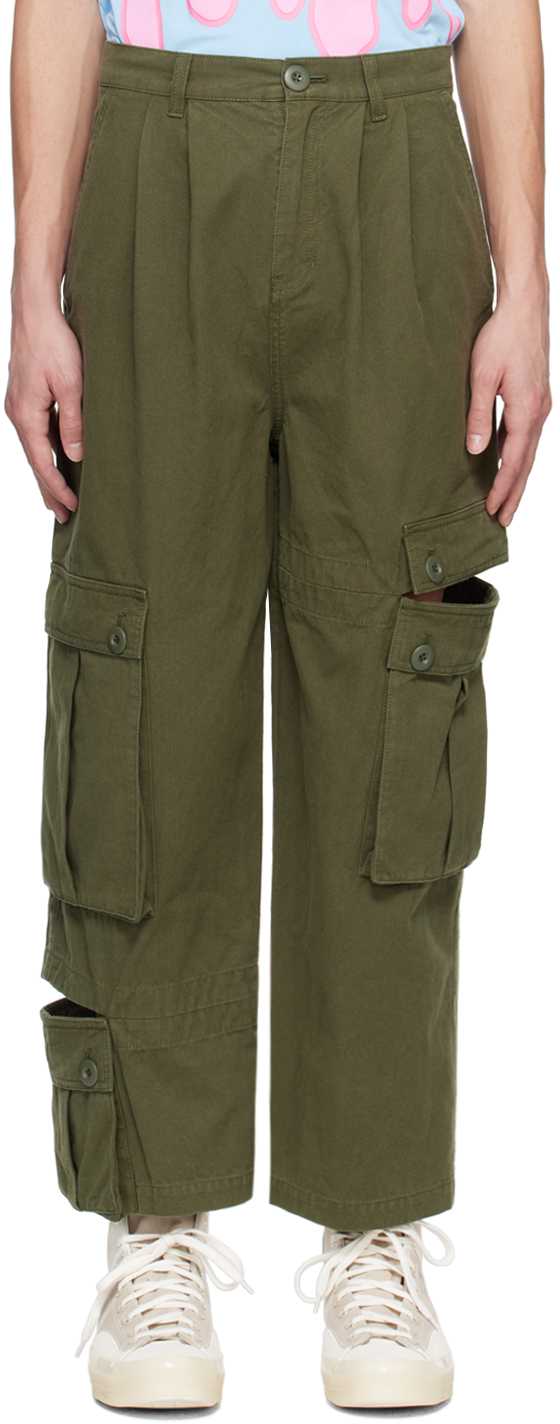 Khaki Bri Bri Cargo Pants by Perks and Mini on Sale