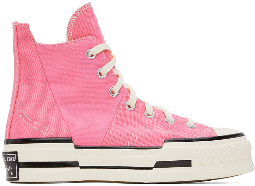 Baskets Chuck 70 Plus roses Converse en solde