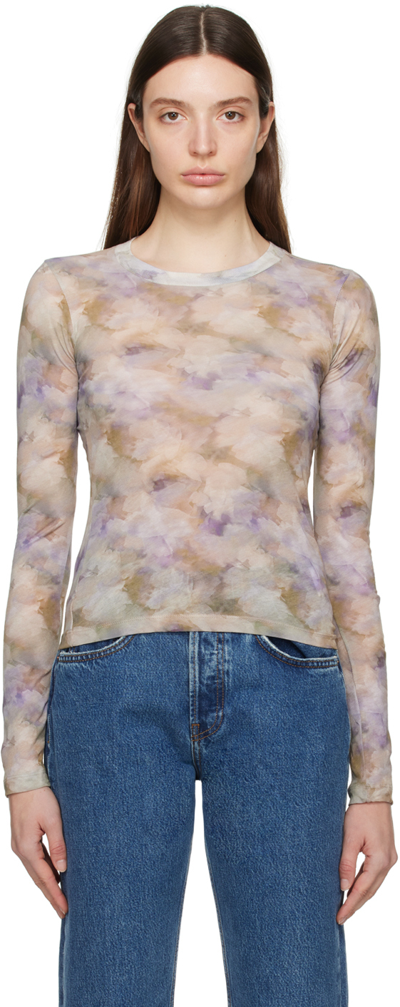 Re/Done: Multicolor Sheer Long Sleeve T-Shirt | SSENSE