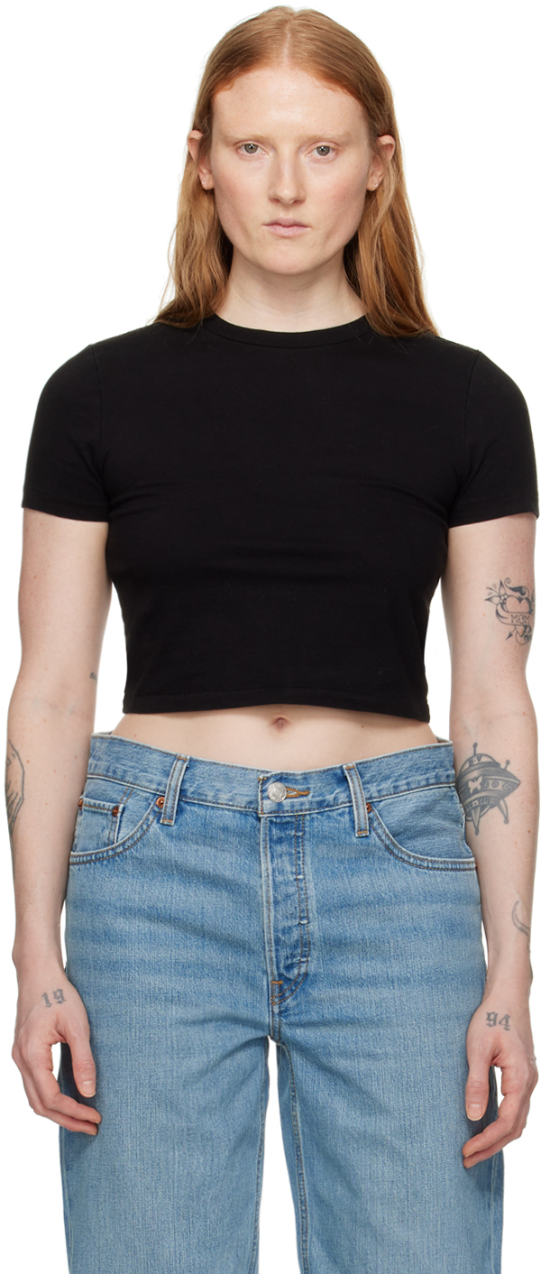 Black Micro T-Shirt by Re/Done on Sale