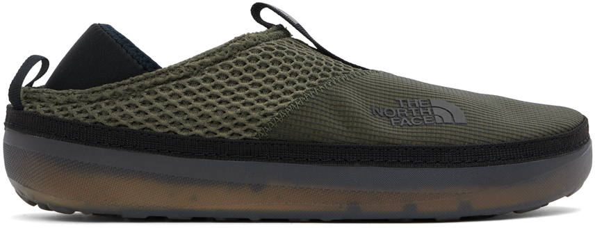 The North Face: Khaki Base Camp Mules | SSENSE Canada
