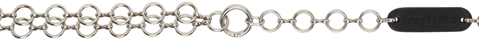 Silver Y2K Hip Chain Belt by OUR LEGACY on Sale
