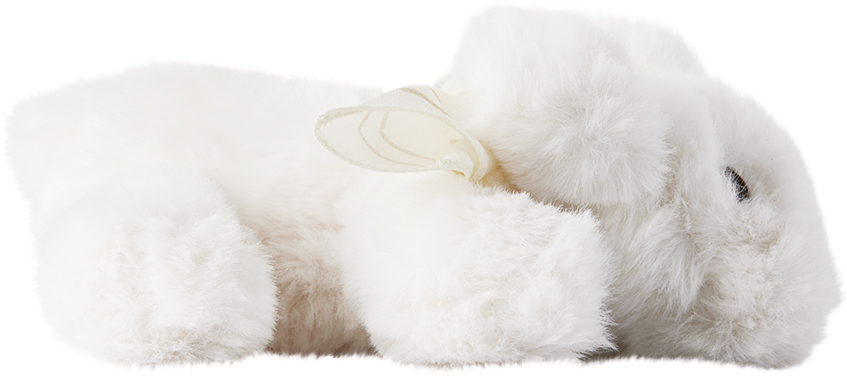 Baby White 'Aimer The Dog' Plush Toy by Bonpoint on Sale
