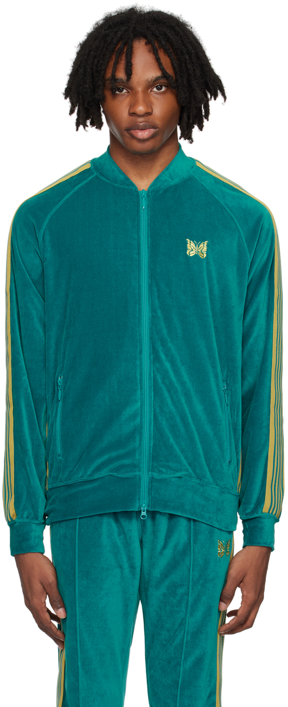 Blue RC Track Jacket by NEEDLES on Sale