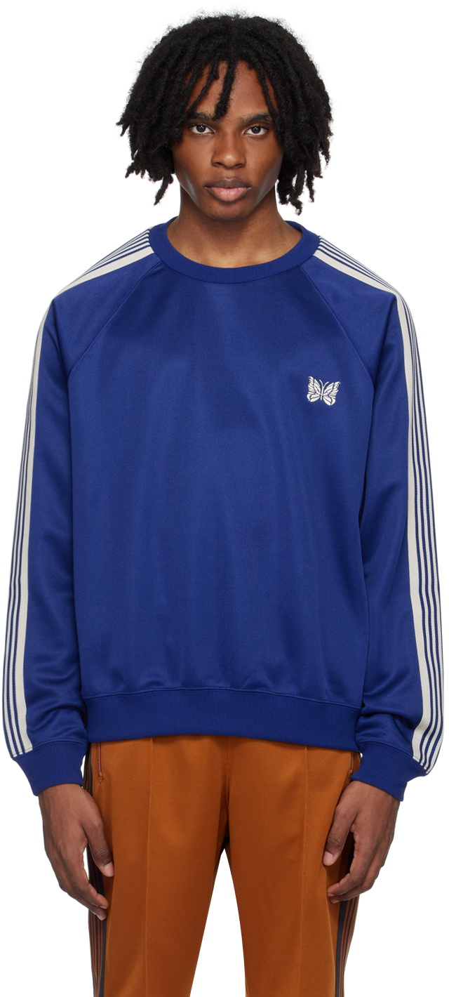 Blue Track Sweatshirt by NEEDLES on Sale