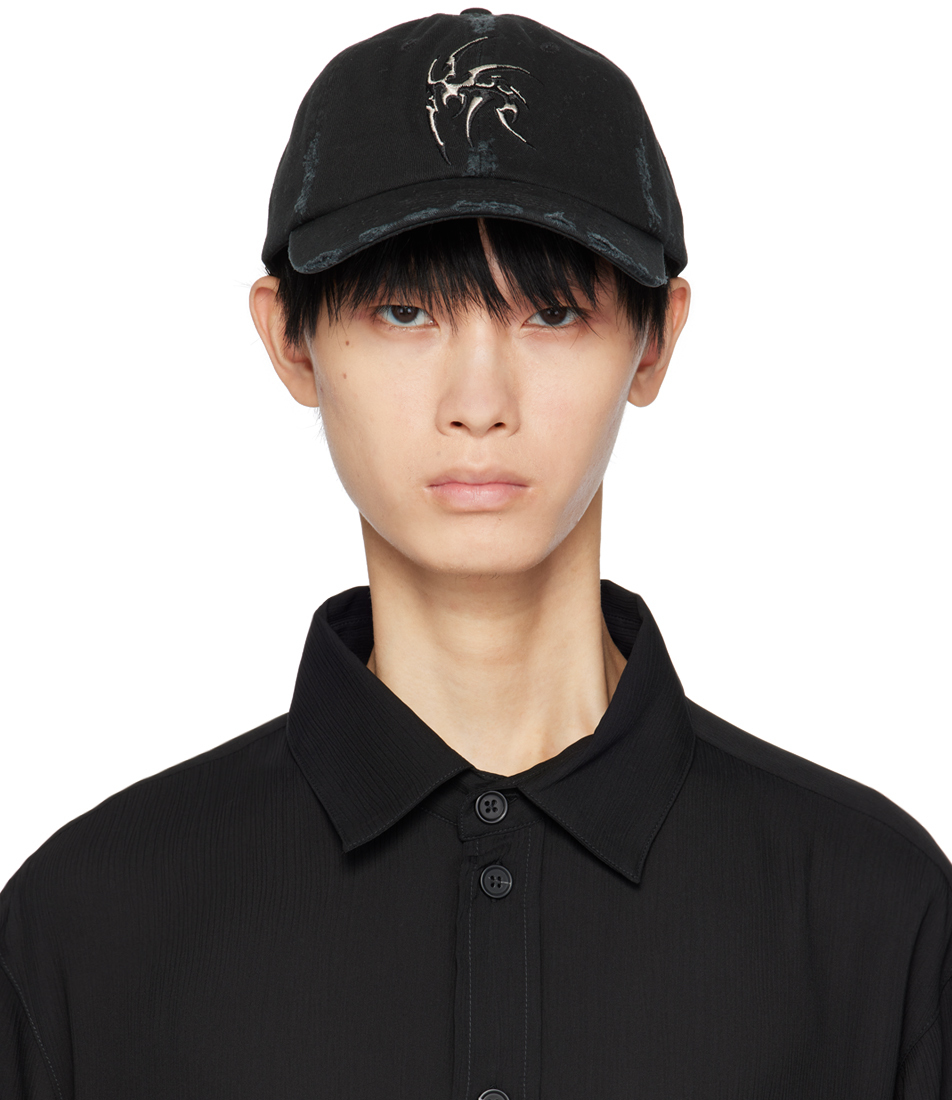Han Kjobenhavn: Black Distressed Cap | SSENSE