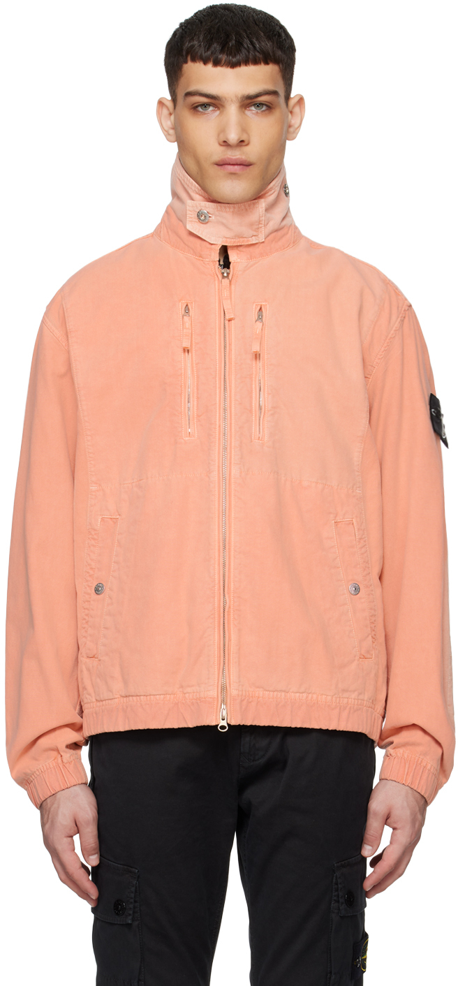 Pink Patch Jacket by Stone Island on Sale