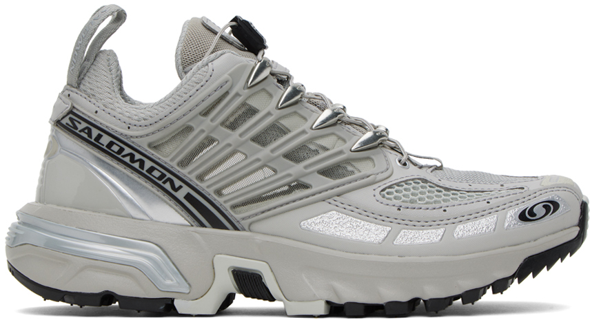 Baskets Pro grises à technologie Agile Chassis System Salomon en solde