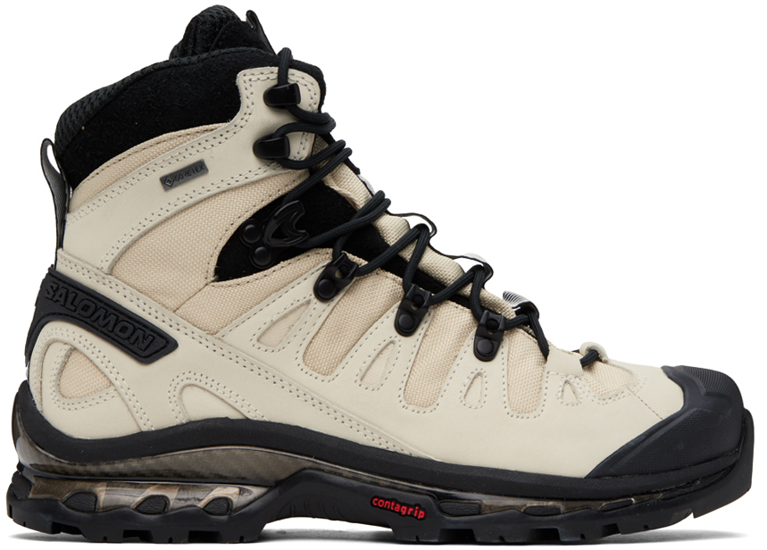Beige & Black Quest Advanced Boots by Salomon on Sale
