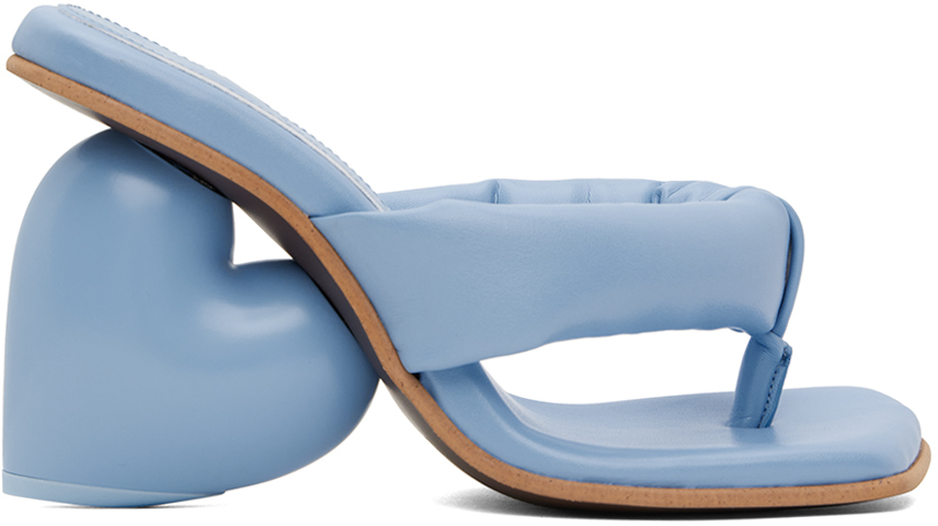 Blue Love Mules by YUME YUME on Sale