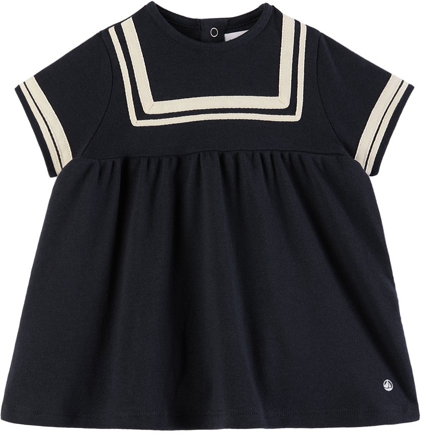 Baby Navy Sailor Dress by Petit Bateau on Sale