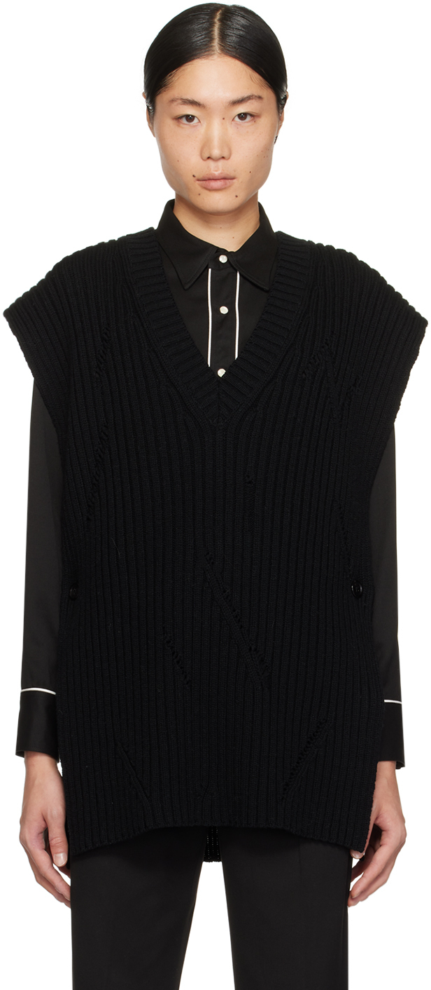 Black Tabard Vest by The Letters on Sale