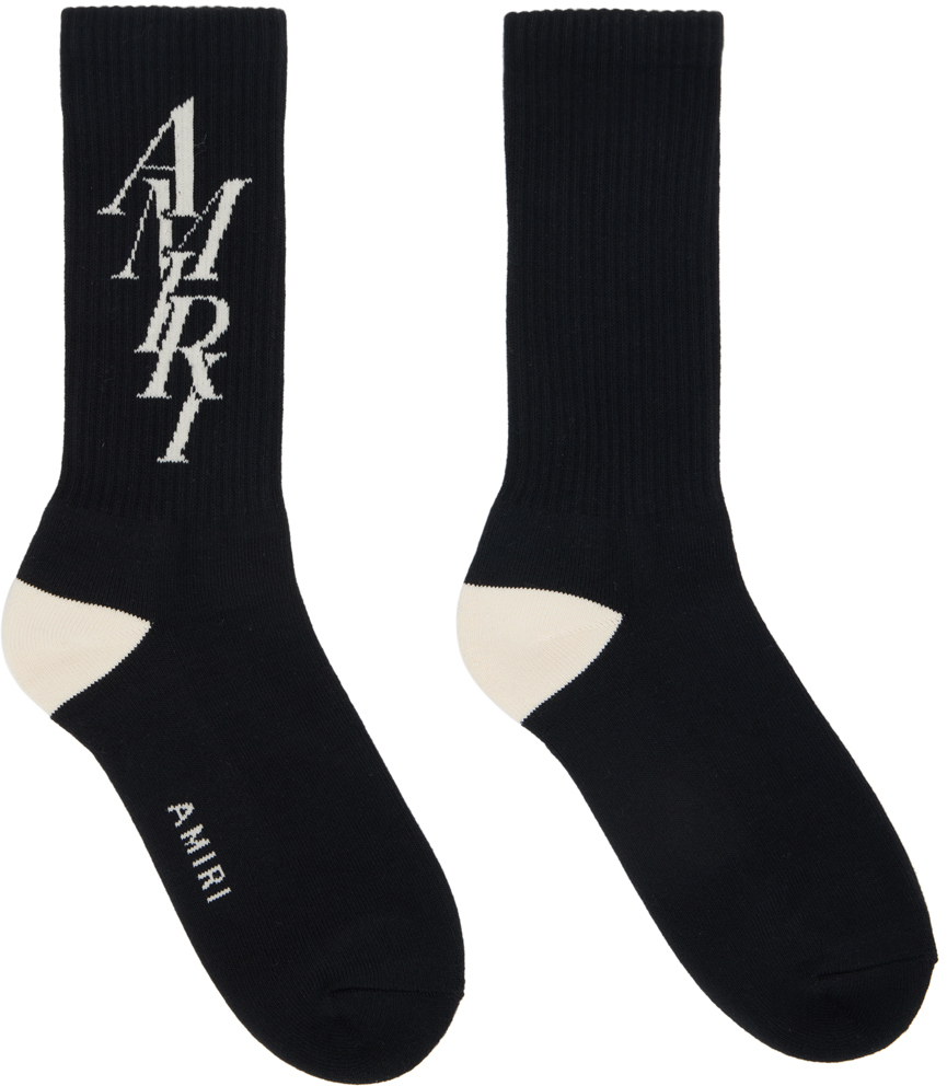 Black Stack Socks by AMIRI on Sale