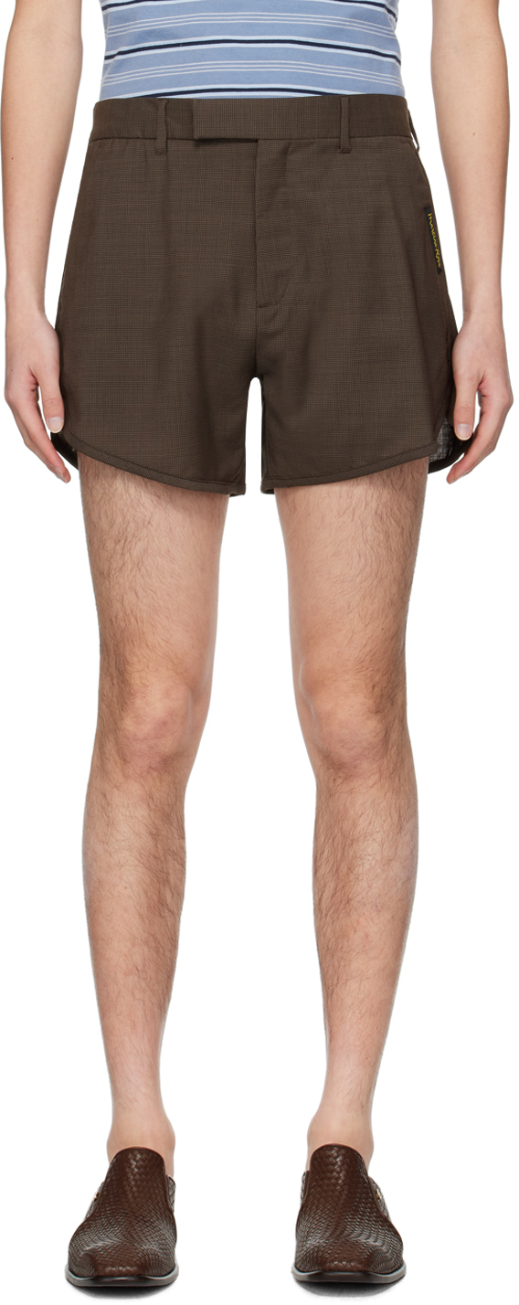 Brown Zip-Fly Shorts by Martine Rose on Sale