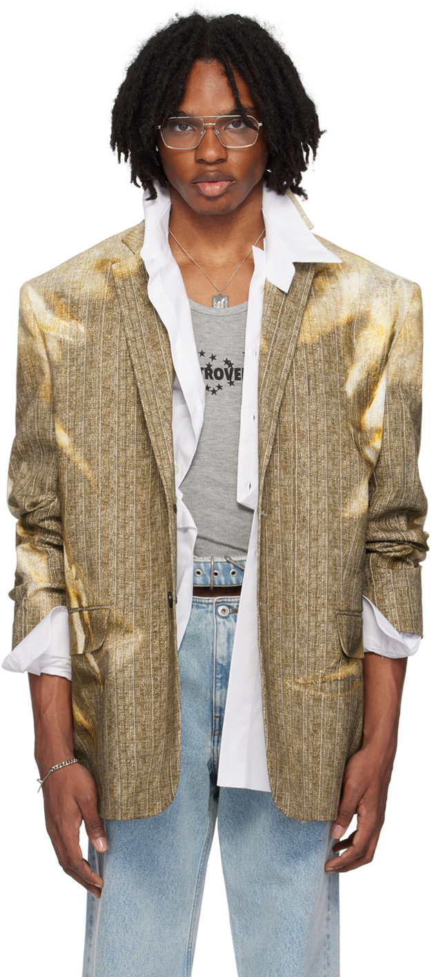 Beige Sun Bleached Blazer by Y/Project on Sale