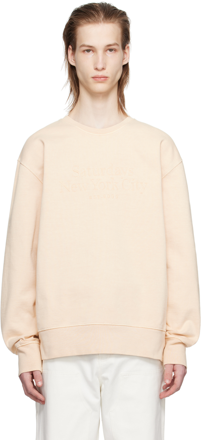 Beige Bowery Miller Sweatshirt By Saturdays Nyc On Sale
