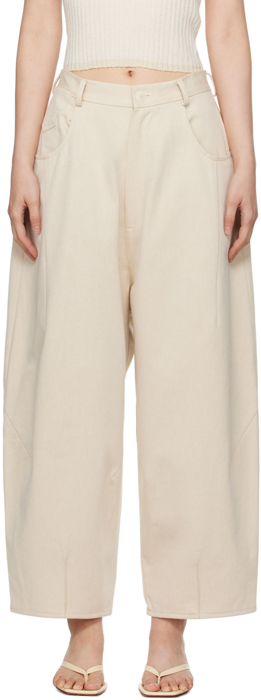 Cordera: Off-White Baggy Trousers | SSENSE Canada