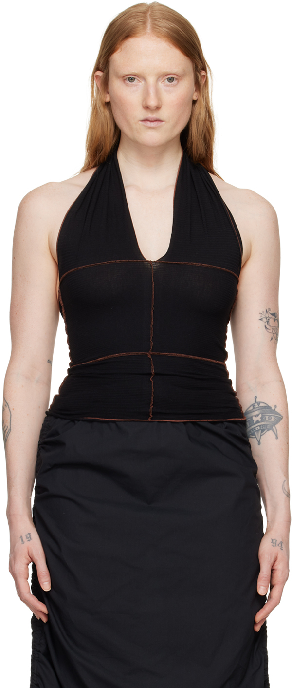 Baserange: Black Cinder Tank Top | SSENSE Canada