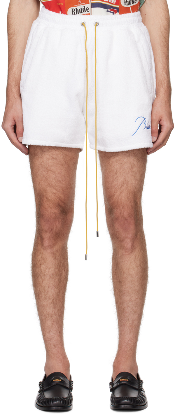 Short blanc à trois poches Rhude en solde