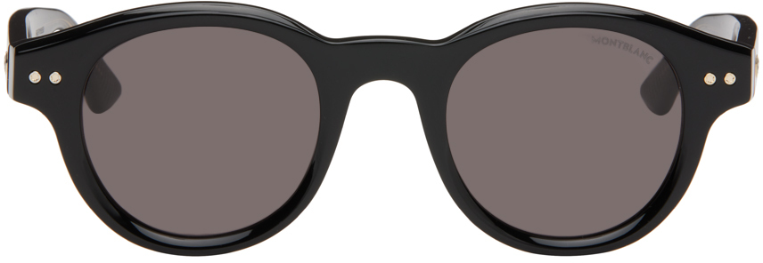 Black Round Sunglasses by Montblanc on Sale