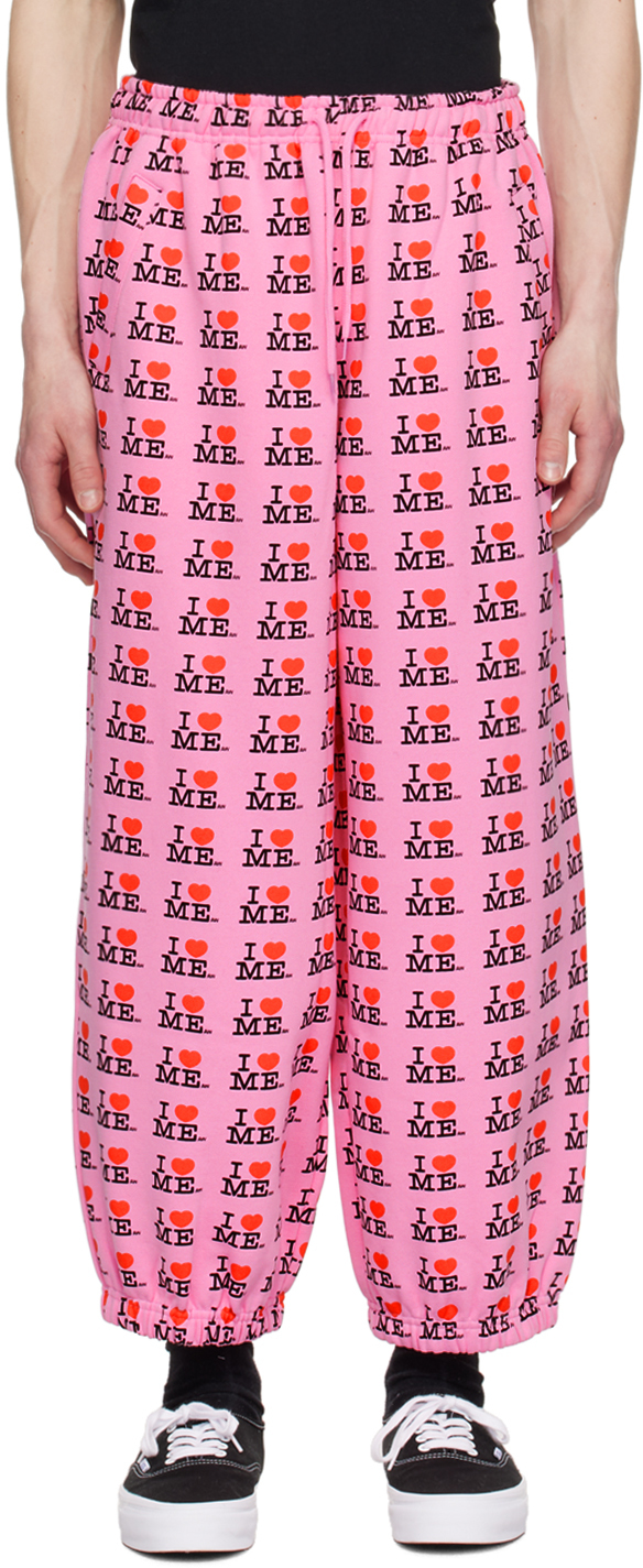 Pink 'I Heart Me' Sweatpants by Ashley Williams on Sale