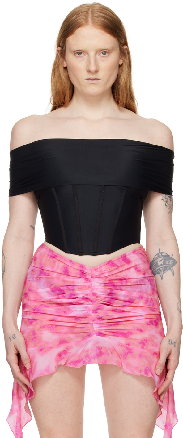 MISBHV: Black Pandora Corset | SSENSE