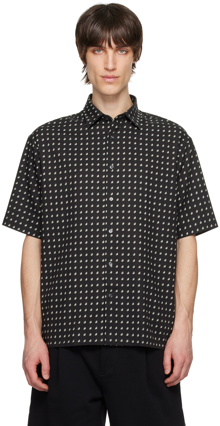 Black Print Shirt by Emporio Armani on Sale