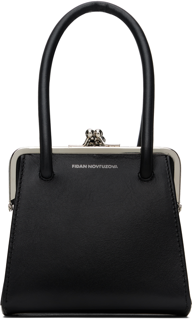 Black Four Clasp Boa Bag by FIDAN NOVRUZOVA on Sale
