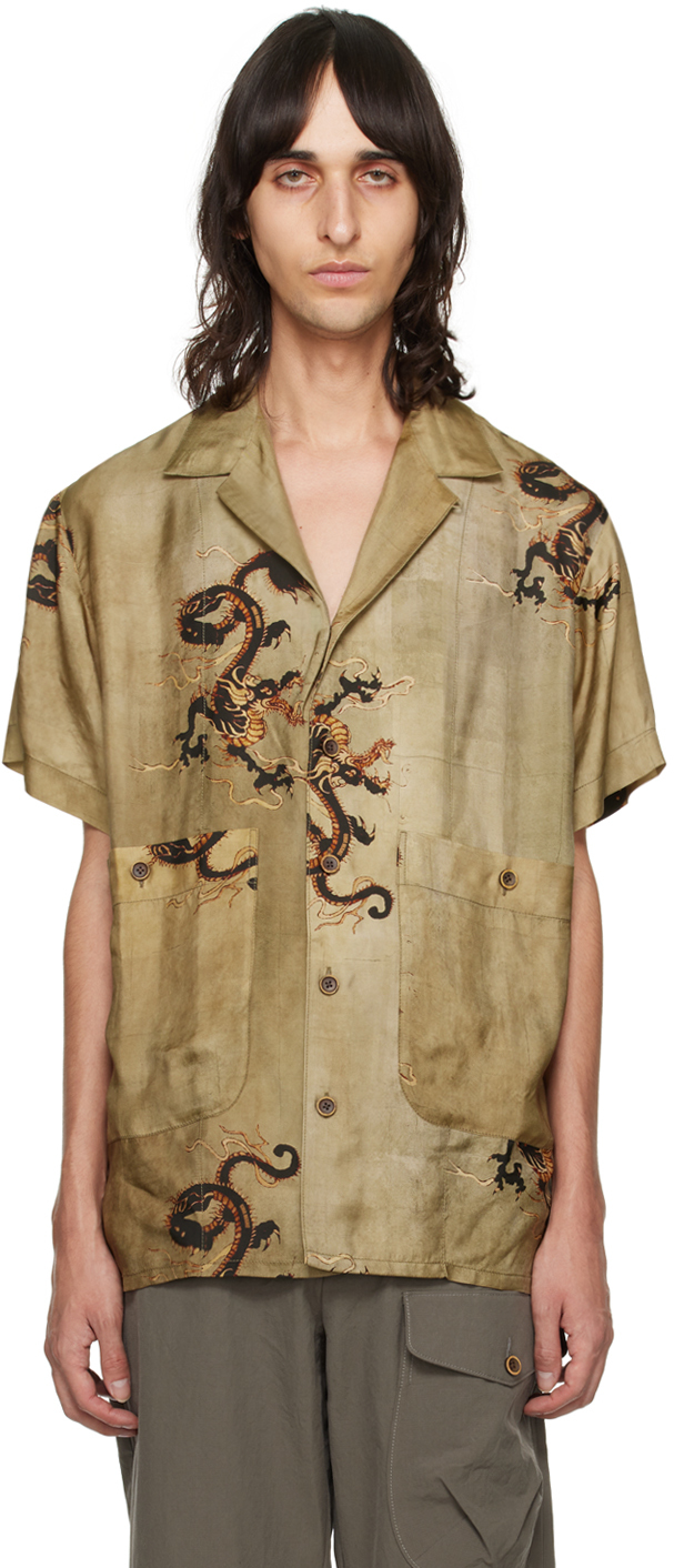 UMA WANG: Tan Terry Shirt | SSENSE