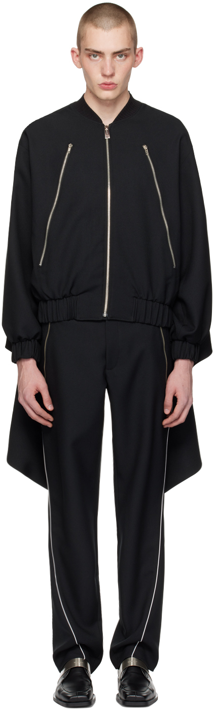 Black Ivar Bomber Jacket by GmbH on Sale